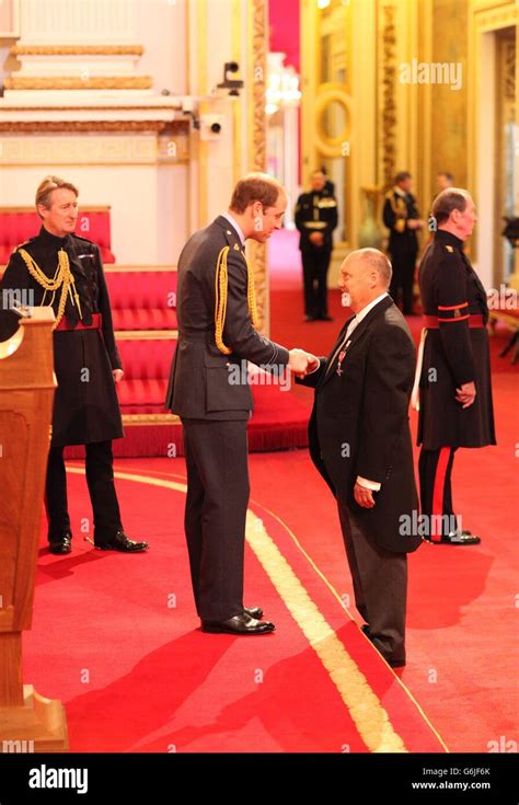 Derek Talbot From Whitley Bay Is Made An Mbe By The Duke Of Cambridge During An Investiture