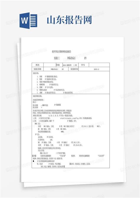 山东大学计算机网络实验报告实验三网际协议word模板下载编号qvnrydpr熊猫办公 山东大学计算机网络实验报告实验三网际协议word模板下载编号qvnrydpr熊猫办公