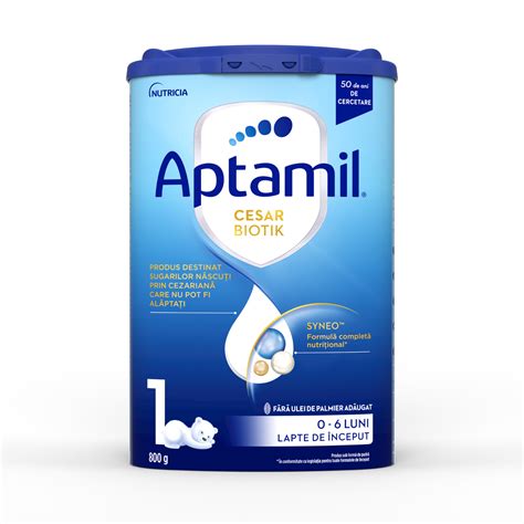 Lapte Praf Cesar Biotik 1 0 6 Luni 800g Aptamil Bebe Tei