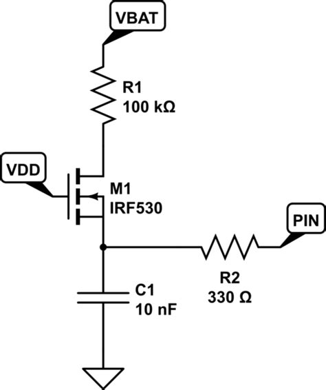 Microcontroller Low Consumption Resistor Pair Electrical Engineering Stack Exchange