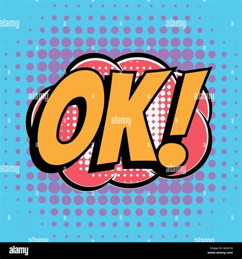 Ok comic book bubble text retro style Stock Vector Image & Art - Alamy