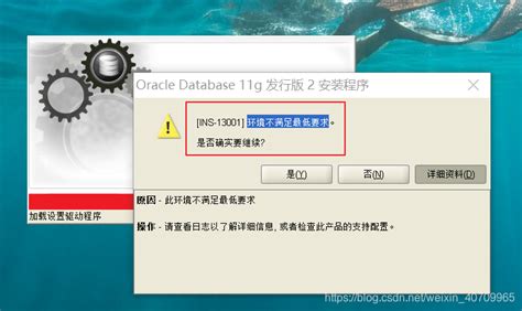 oracle安装时显示环境不满足最低要求 oracle安装环境不满足最低要求 csdn博客