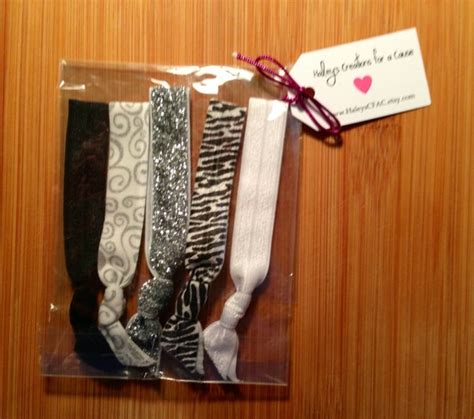 5 Pack Black And White Hair Ties Emi Jays White Hair Happy Hair