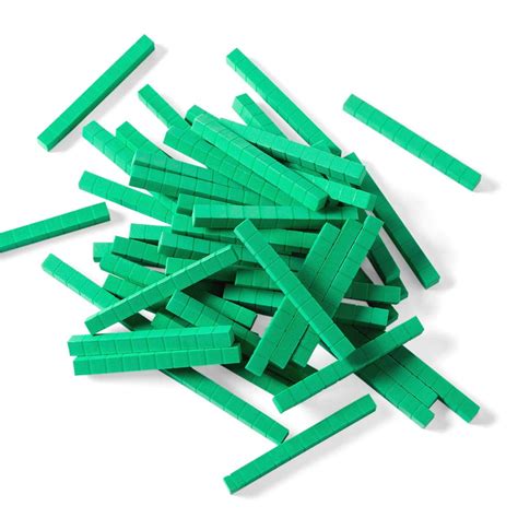 Hand2mind Green Foam Base Kef16 Ten Blocks Rods Set Place Value Blocks Counting Cubes For