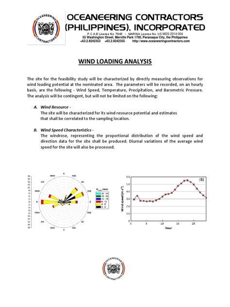 Oceaneering Contractors Philippines Incorporated Wind Loading Analysis Pdf