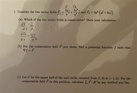 Solved 29 272 2 P Q 1 Consider The Two Vector Fields F 3