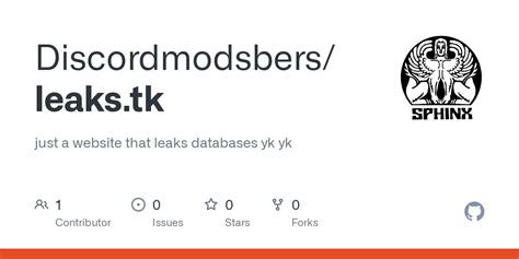 GitHub Discordmodsbers Leaks Tk Just A Website That Leaks Databases Yk Yk