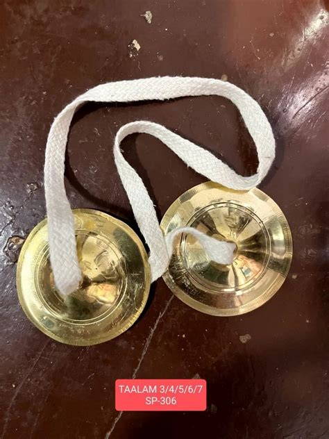 Musical Instrument Golden Brass Manjira Set Weight 200g At Rs 350 Pair In Chennai