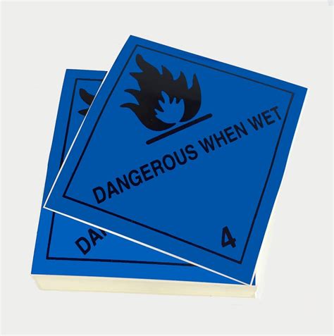 Class 43 Label Dangerous When Wet Labels Buy At Stock Xpress