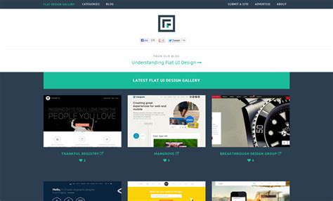 Flat UI Design Gallery CSS Design Awards