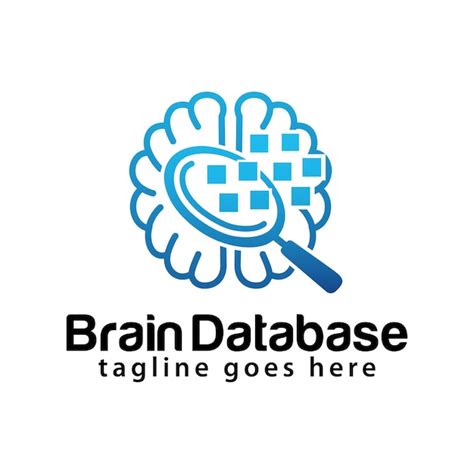 Premium Vector Brain Database Logo Design Template