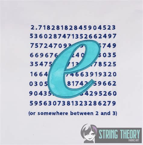 Eulers Number Digital Download For Machine Embroidery Pattern Design