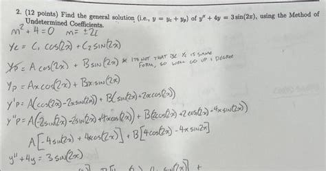 solved 2 12 points find the general solution i e