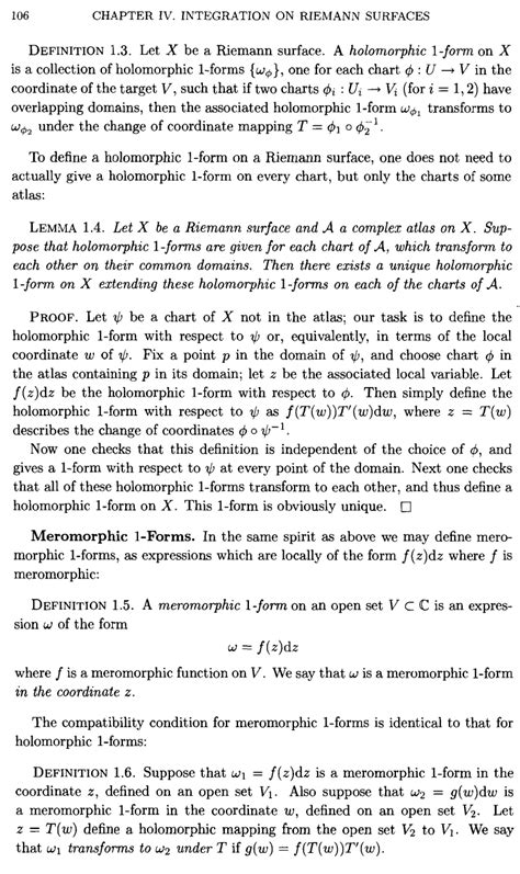 Complex Analysis Understanding Meromorphic Holomorphic Forms On Riemann Surface Mathematics