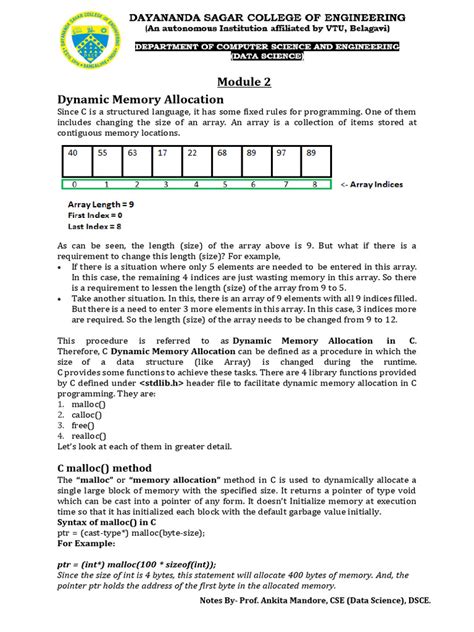 Dsamodule 2 Pdf Queue Abstract Data Type Pointer Computer