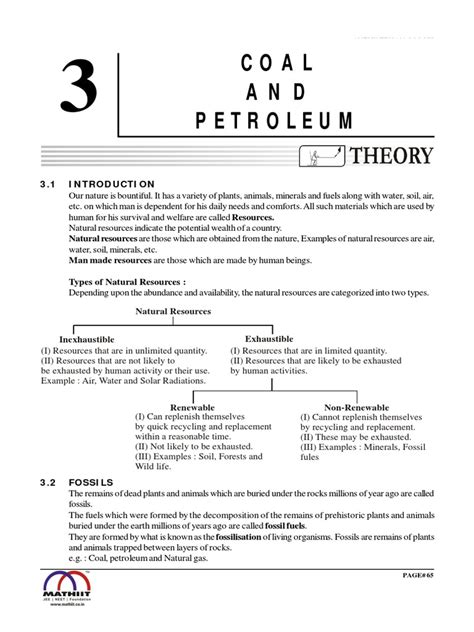 Class 8 Chemistry Coal And Petroleum Pdf Bituminous Coal