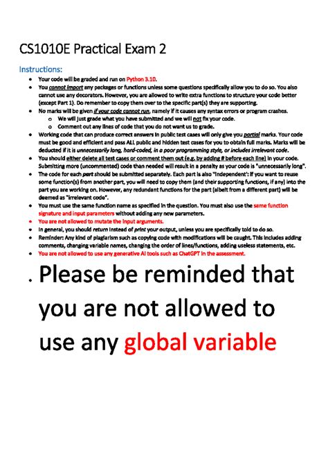 Pe2cs1010e2023 Cs1010e Practical Exam 2 Instructions Your Code