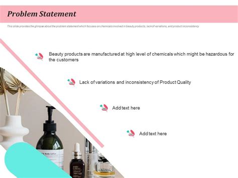 Problem Statement Beauty And Personal Care Product Presentation Graphics Presentation