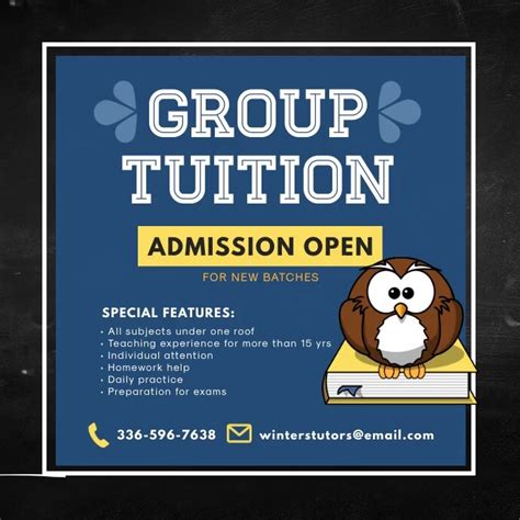 Blue Group Tuition Admission Educational Video Template Postermywall