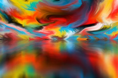 호수 위에 초현실적 인 구름의 풍경 추상적 인 세계 3d 일러스트레이션 선명한 색상에 대한 스톡 사진 및 기타 이미지 선명한 색상 0명 개념 Istock