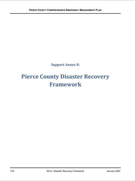 Pierce County Disaster Recovery Framework Irp