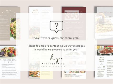 Recipe Book Template Cookbook Template Editable Cookbook Meal Planner