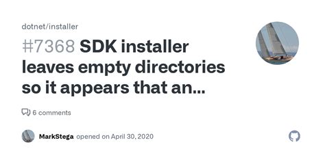 Sdk Installer Leaves Empty Directories So It Appears That An Older Sdk Is Still Installed