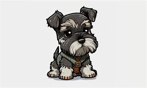 Miniature Schnauzer Cute Clipart Graphic By Poster Boutique · Creative