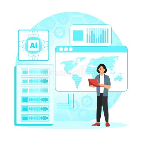 ai powered predictive modeling concept businessman doing research and