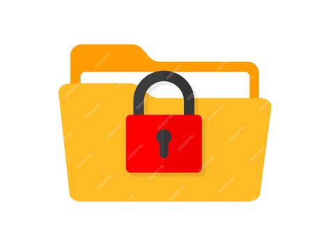 Premium Vector Secure Files Folder With Paper Documents Privacy Protection Locked Vector Icon