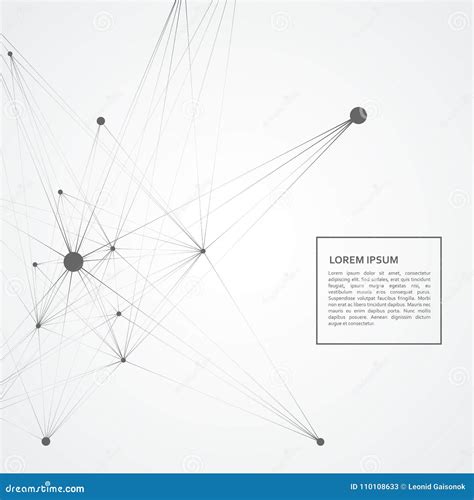 Connect Polygonal Network Background Lines And Dots Science Pattern