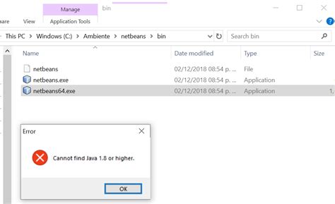 Windows10 ¿cómo Correr Apache Netbeans 9 Cannot Find Java 18 Or
