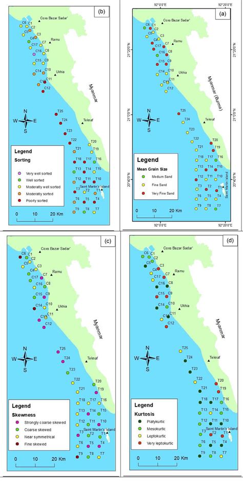 A Mean Grain Size B Sorting C Skewness D Kurtosis Download Scientific Diagram