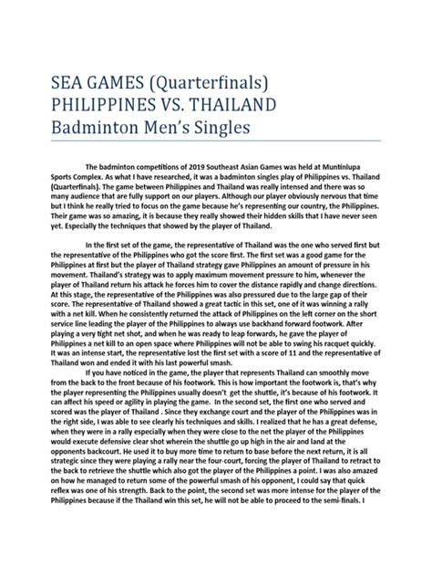 Badminton Game Analysis Cor O18 Pdf