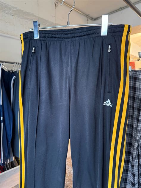 Adidas Good Size Track Pants Black×mustard Mesen