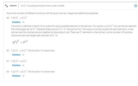 solved count the number of different functions with the
