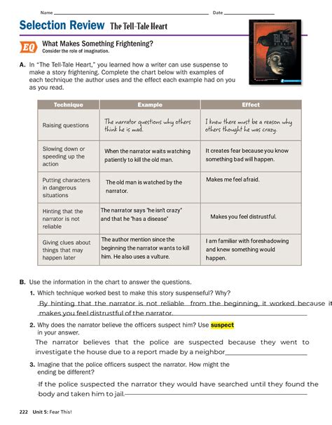 unit 5 interactive practice pg 222 selection review selection review