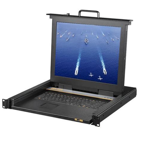 1U LCD KVM Drawer Rack Mount Vga KVM Switch 8 Ports KVM Console Cost Effective All In One 19