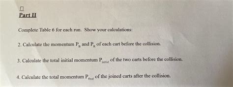 Solved Part 1 1 Complete Table 5 Using Data From Tables 1 Chegg Com