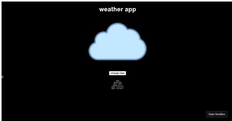 simple react weather api app codesandbox