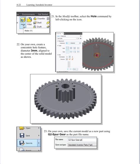 8 10 Learning Autodesk Inventor The Inventor Spur