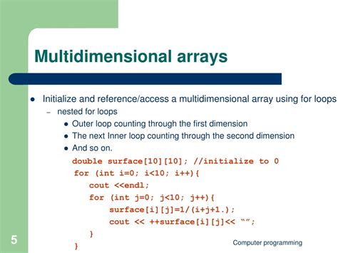 Ppt Multidimensional Arrays And Stl Containers Vectors And Maps