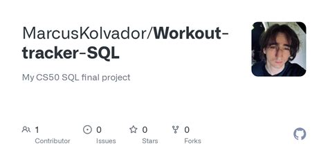 workout tracker sql readme md at main · marcuskolvador workout tracker