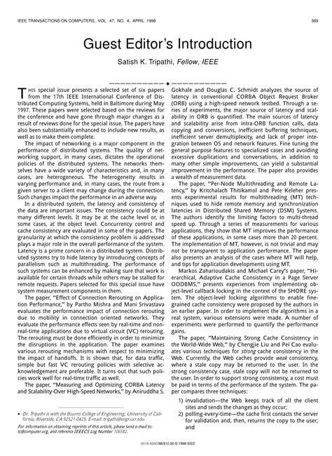 Pdf Guest Editors Introduction The 17th Ieee International Conference Of Distributed