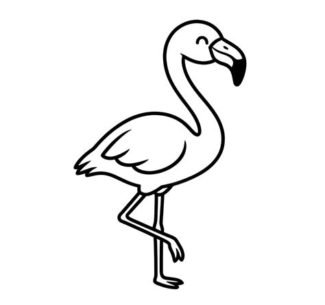 Flamingo Outline Svg Png Line Art Vector Black And White For Cricut Etsy