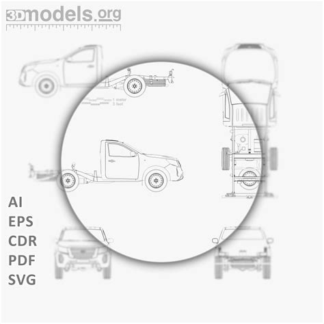 Nissan Np300 Single Cab Chassis 2025 Vector Blueprint