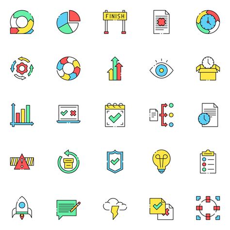 Colored Agile Methodology Icons