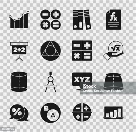 그래프 차트 기하학적 그림 X 글리프의 사각형 뿌리 사무실 폴더 삼각형 수학 칠판 그래프 일정 다이어그램 및 계산기 아이콘으로