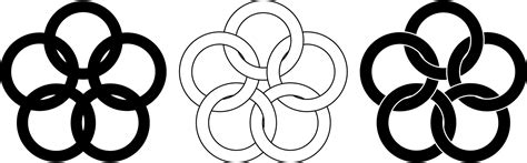 5 Interlocking Circle Icon Set 50216275 Vector Art At Vecteezy