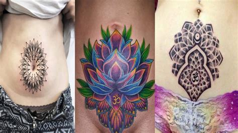 Flower Belly Button Tattoos